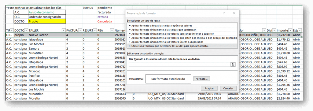 Como Aplicar formato condicional avanzado en Excel
